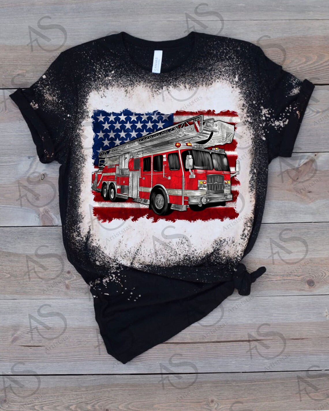 American Flag Fire Truck Png Hand Drawn Fire Truck Png - Etsy
