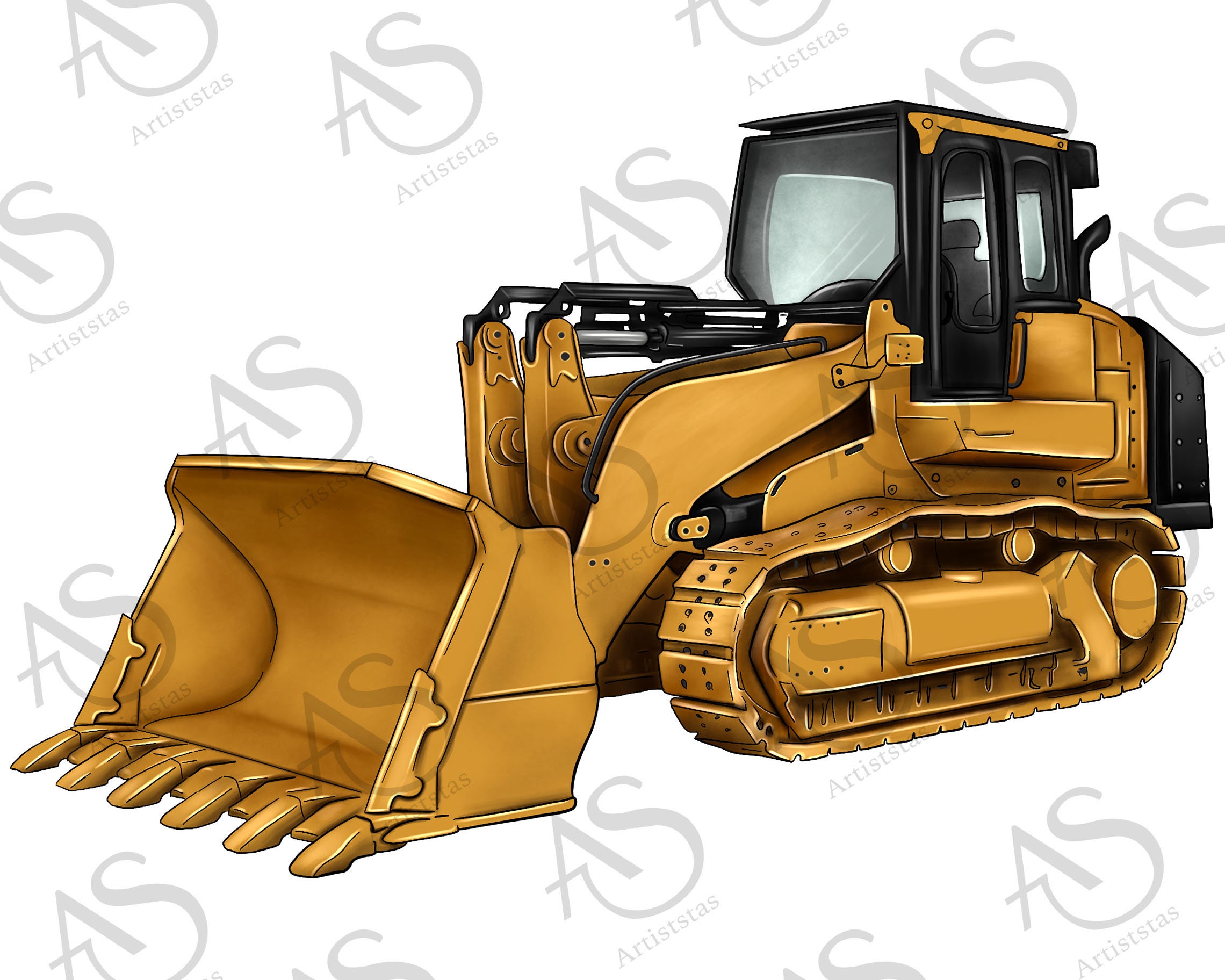 Cat Bulldozer Clipart