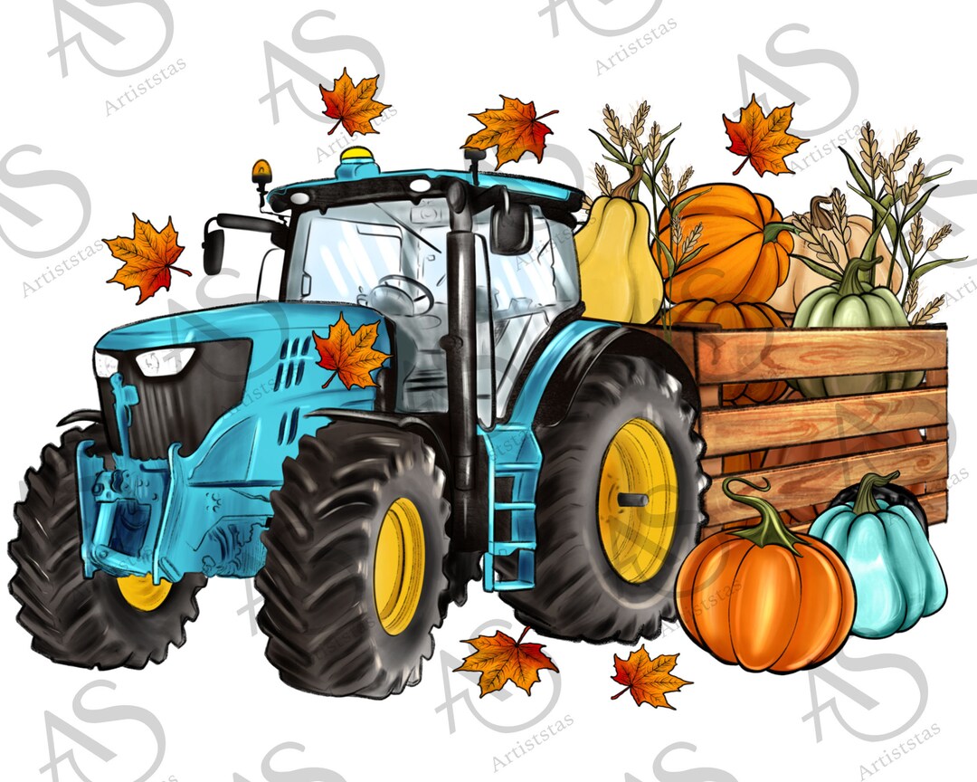 Fall Farm Tractor Png Sublimation Design, Fall Png, Hello Fall Png ...
