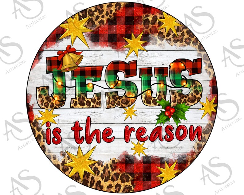 Western Jesus is the Reason Ornament Png Sublimation Design - Etsy