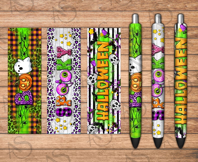 Halloween Spooky Pen Wrap Png Sublimation Design Leopard - Etsy