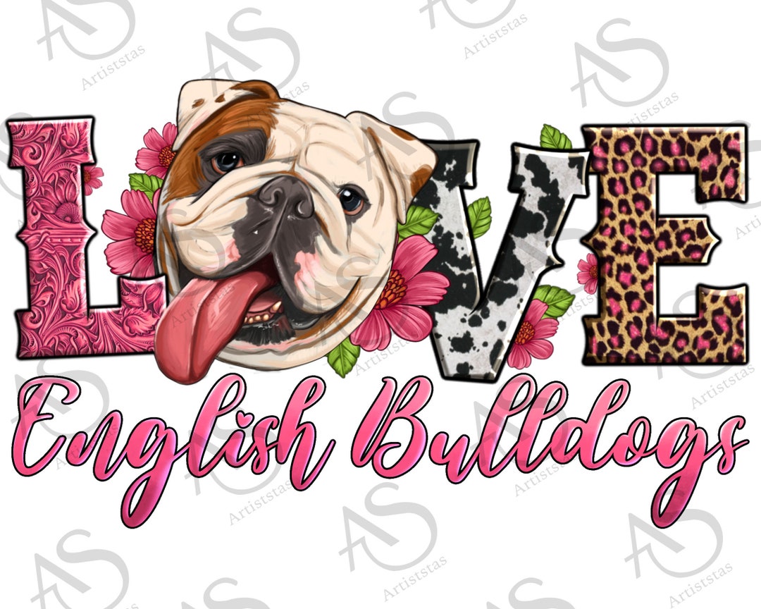 Western Love English Bulldogs Png,tooled Leather and Cowhide Love ...