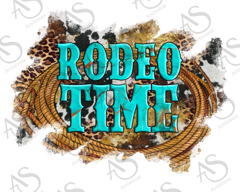 Western Rodeo Time Png Sublimation Designturquoise Rodeo Time - Etsy