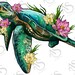 Sea Turtle With Lotus Png Sublimation Design Sea Turtle Png | Etsy