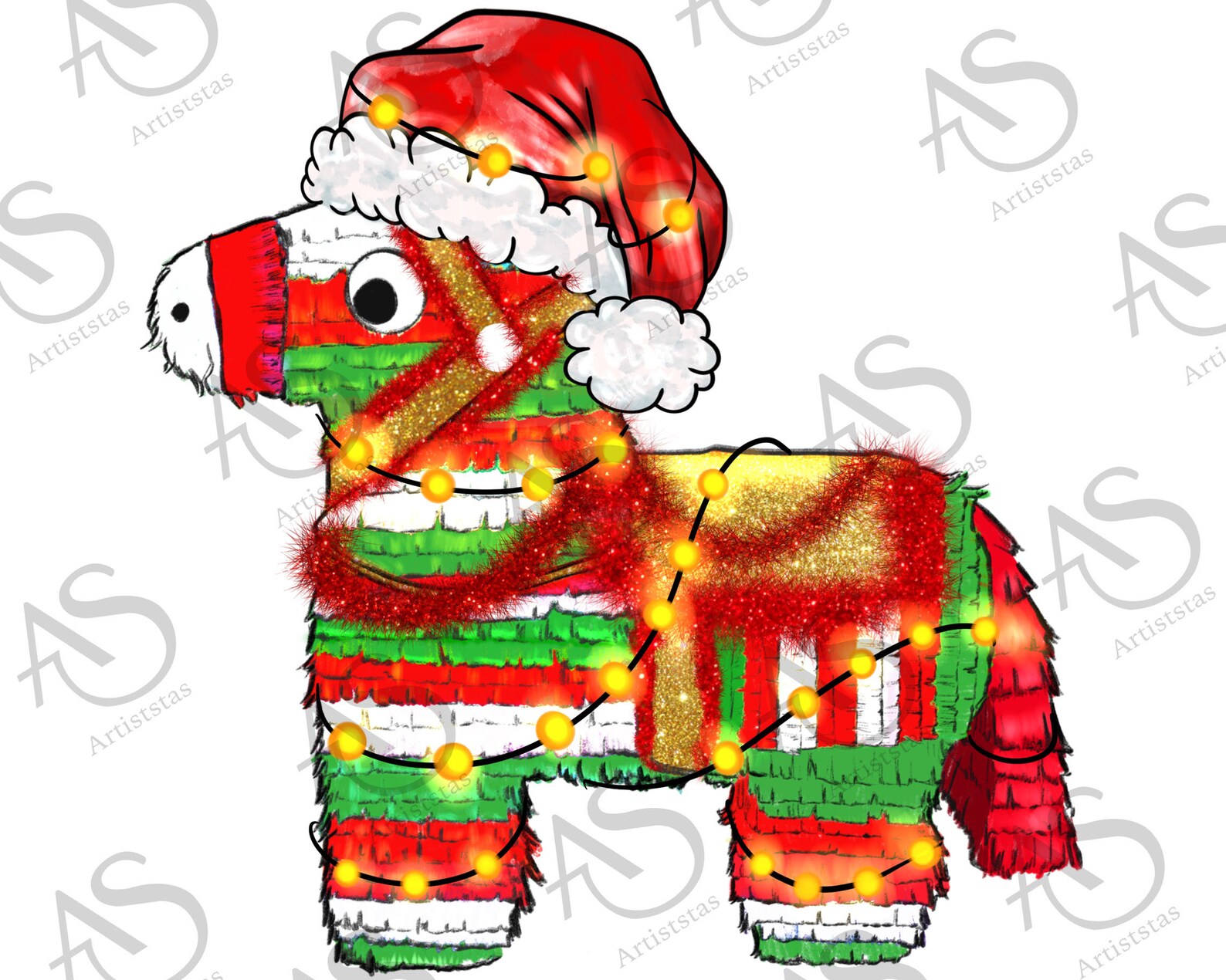 Christmas Pinata Png Sublimation Design Glitter Pinata Png - Etsy