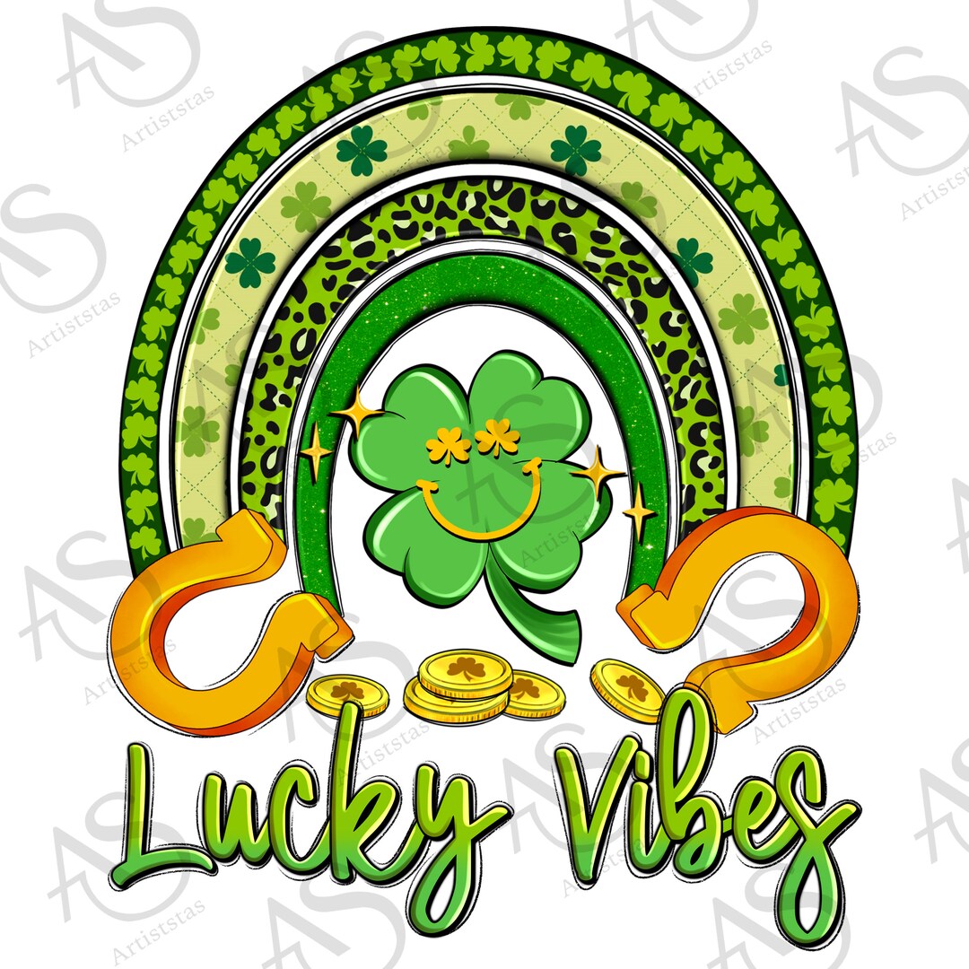 Lucky Vibes Png Sublimation Design Download, Irish Day Png, St. Patrick ...