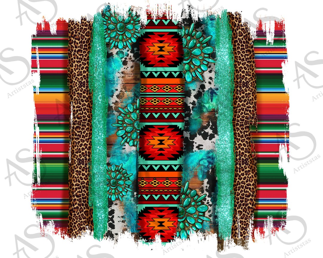 Gemstone, Aztec, Serape, Leopard and Cowhide Brush Stroke Png, Western ...