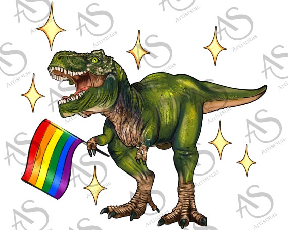 Lgbtq T-rex Png Sublimation Design T-rex Png Pride Png - Etsy