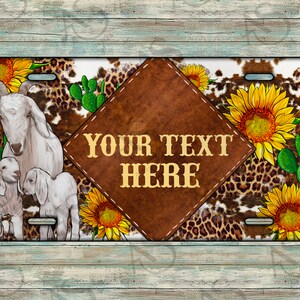 Custom Western Goats License Plate Png Sublimation Design, Goat License ...