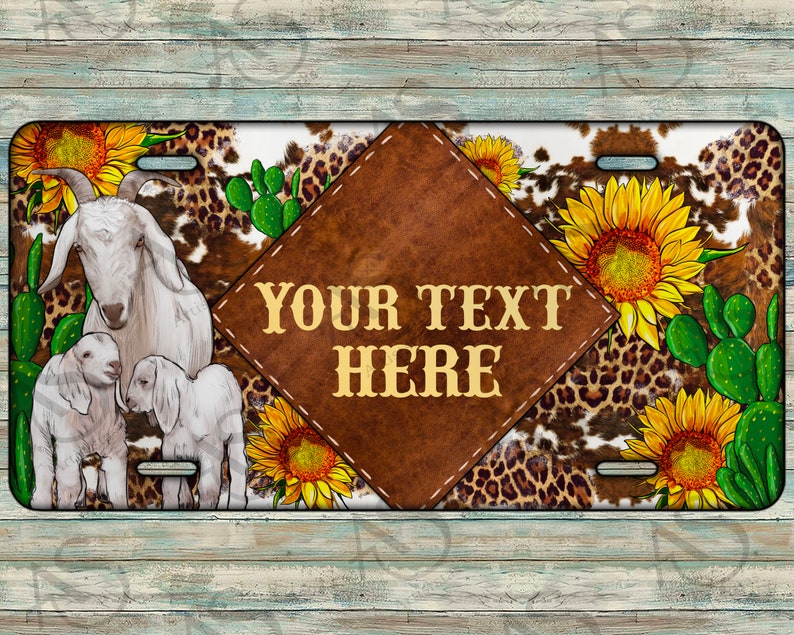 Custom Western Goats License Plate Png Sublimation Design - Etsy