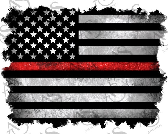 Thin Red Line American Flag Background Png Thin Red Line - Etsy