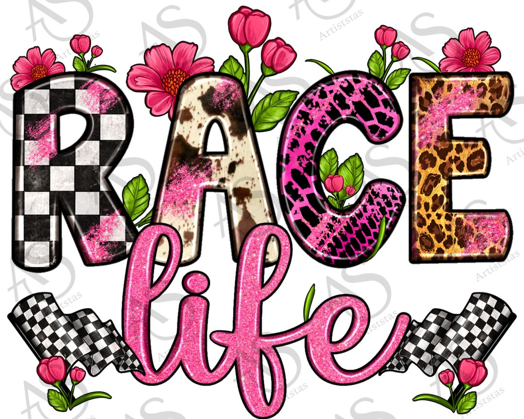 Western Race Life Png With Flowers Png, Checkered Flag Race Life Png ...