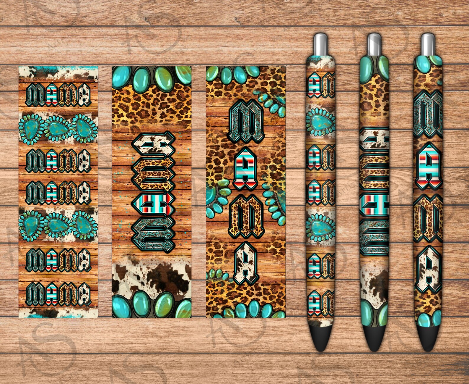 Mama Pen Wraps Png Western Pen Wraps Png Gemstone Mom Pen | Etsy