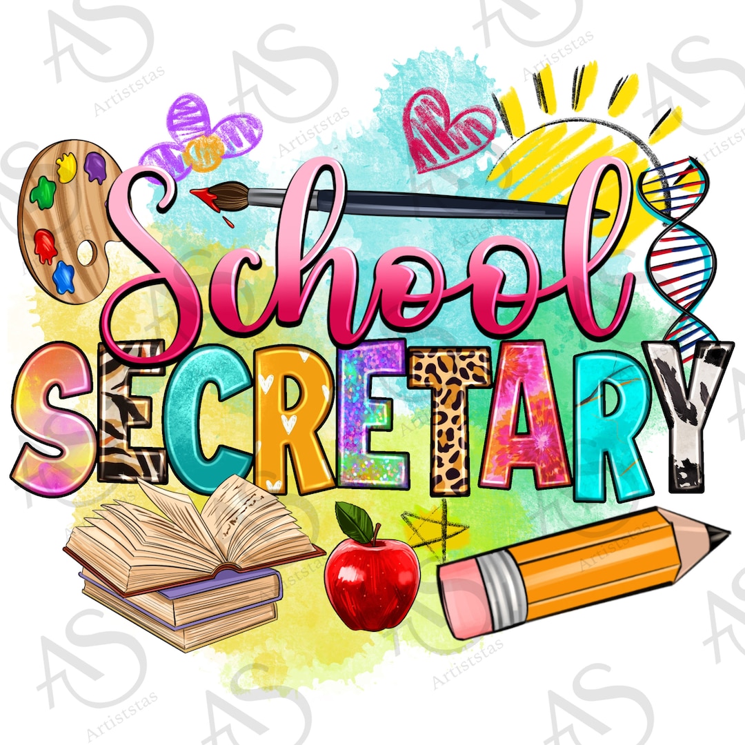 School Secretary Png Sublimation Design Download, Back to School Png ...