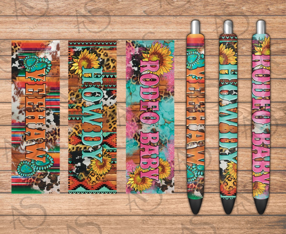 Western Pen Wraps Png Sublimation Design Howdy Pen Wraps Png - Etsy