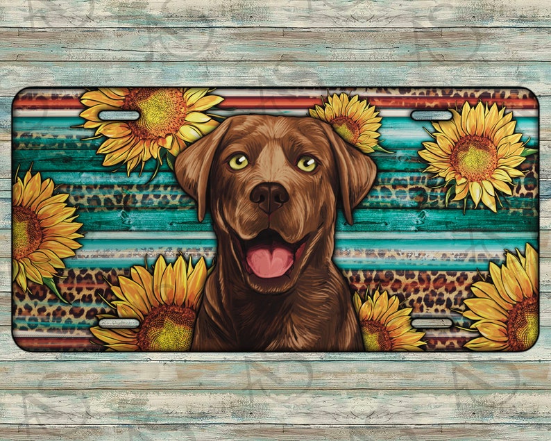 Western Chocolate Labrador License Plate Png Sublimation - Etsy