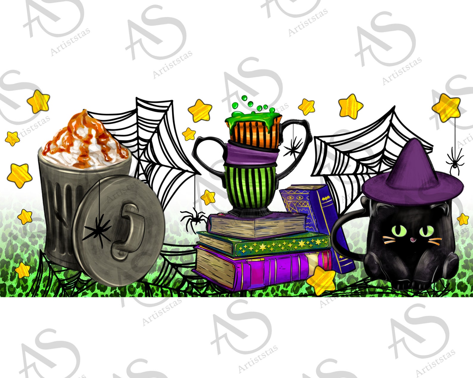 Halloween Garbage Containers Black Cat Libbey Glass Png - Etsy