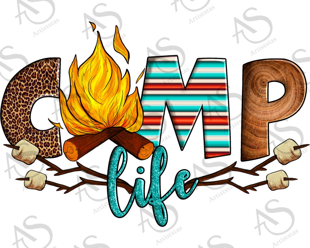 Leopard Serape Glitter Camp Life Png, Camp Fire Png, Camp Life ...