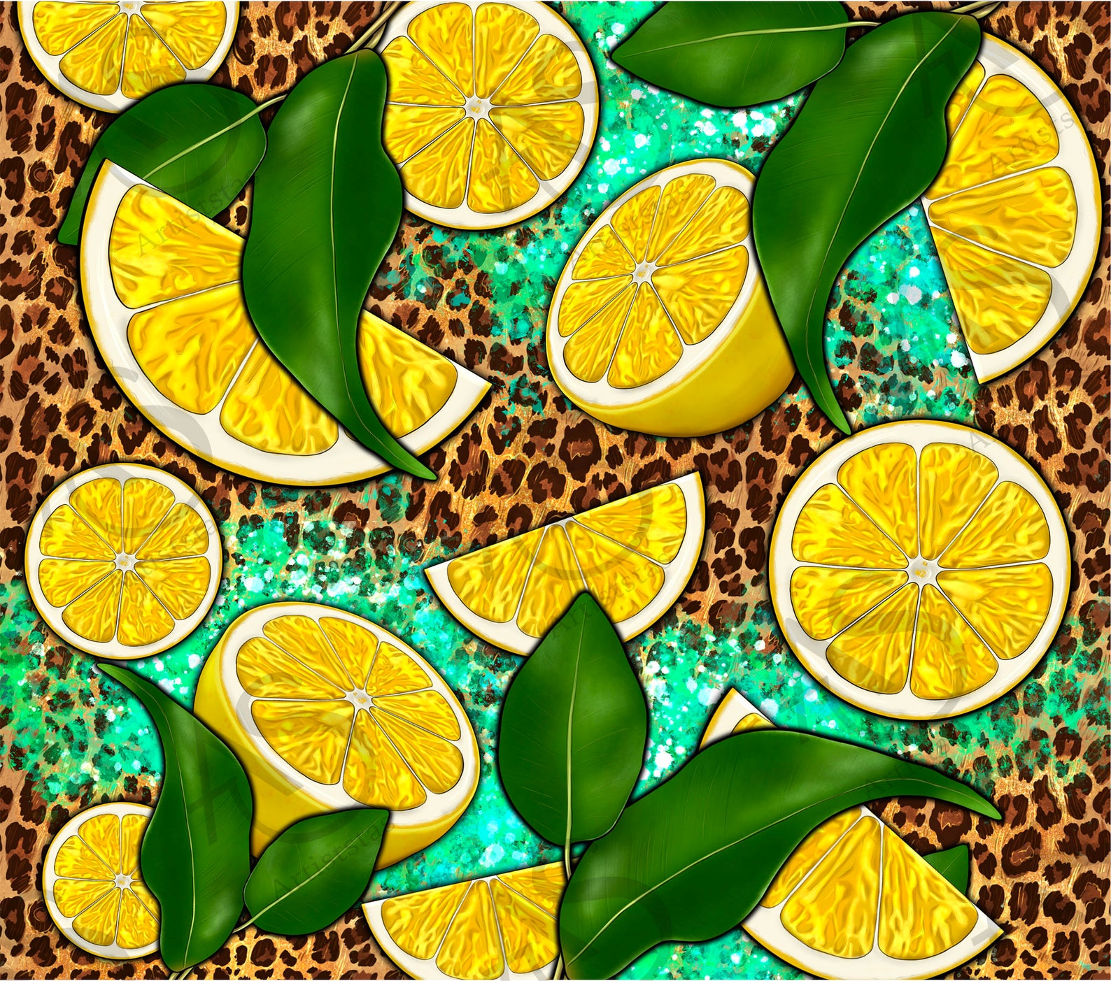 Lemon Leopard Png 20oz Tumbler Summer Tumbler Png Lemon - Etsy