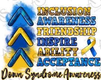 Be Kind Down Syndrome Awareness Png Sublimation Design Download, Down ...