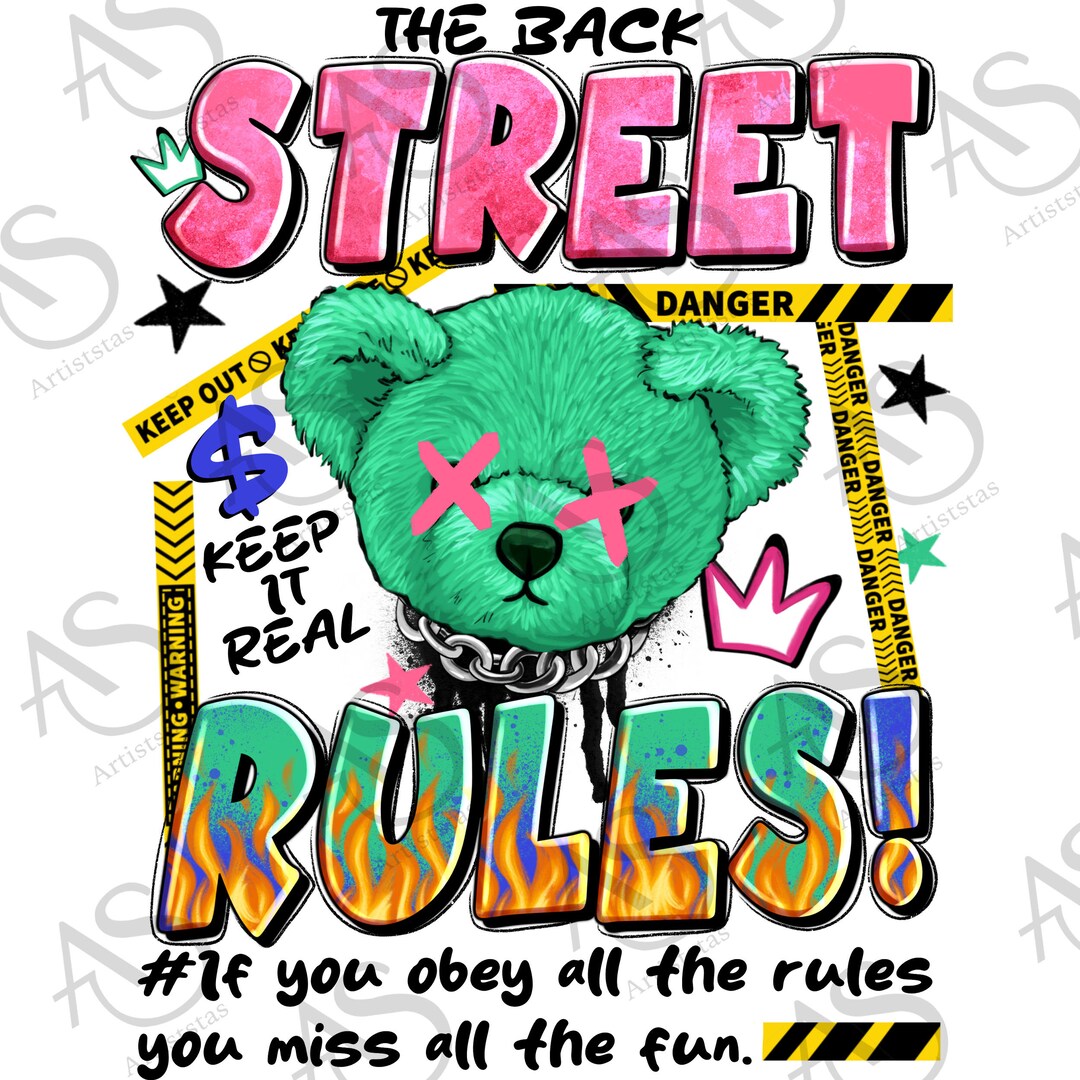 Street Rules Png Sublimation Design Download, Hustle Png, Graffiti Png ...
