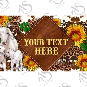 Custom Western Goats License Plate Png Sublimation Design, Goat License ...