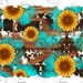 Western Sunflower Background Png Sublimation Design,western Background ...