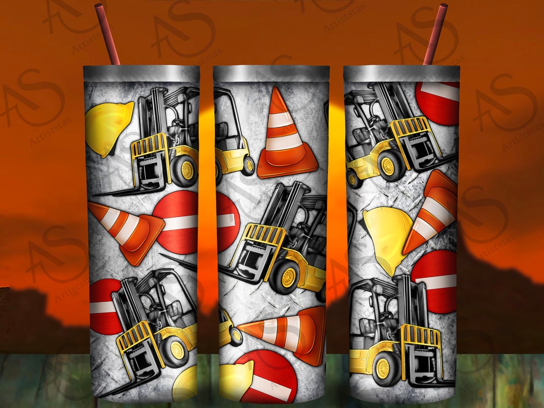 Forklift Tumbler Png Sublimation Design, 20oz Skinny Tumbler Png, Heavy ...