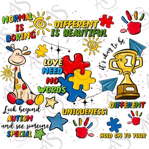 Autism 20 Oz Skinny Tumbler Png, Autism Tumbler Wrap Png, Autism ...
