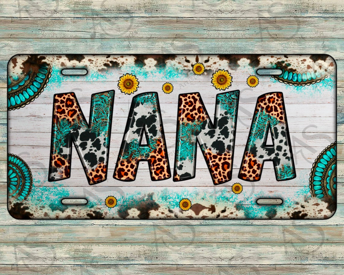 Nana Sunflower License Plate PNG Designsunflower Nana - Etsy