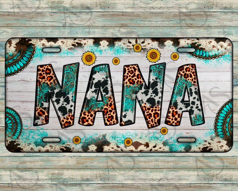 Nana Sunflower License Plate PNG Designsunflower Nana - Etsy