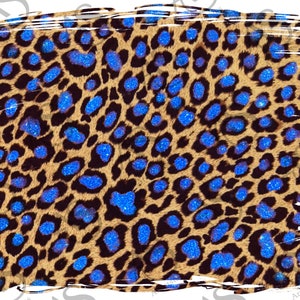 Leopard With Navy Blue Glitter Png Sublimation Design, Blue Leopard ...