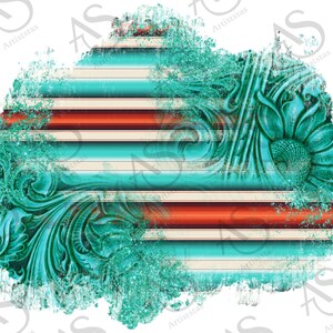 Turquoise Serape Png Patch Bundle Sublimation Design, Tooled Leather ...