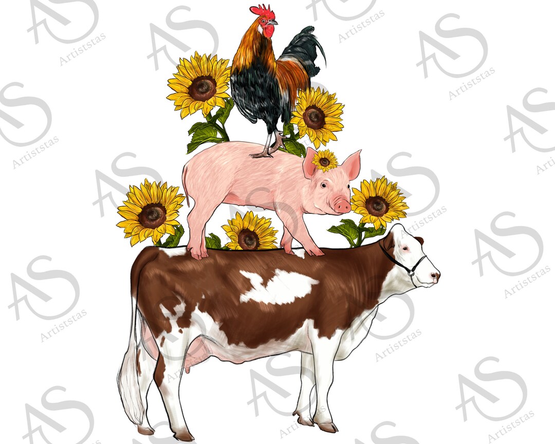 Western Farm Life Animals Png, Western Cow Png, Western Pig Png, Farm ...