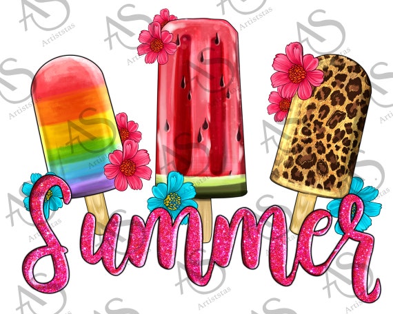 Popsicle and Summer Png Ice Cream Png Popsicle Design Png - Etsy
