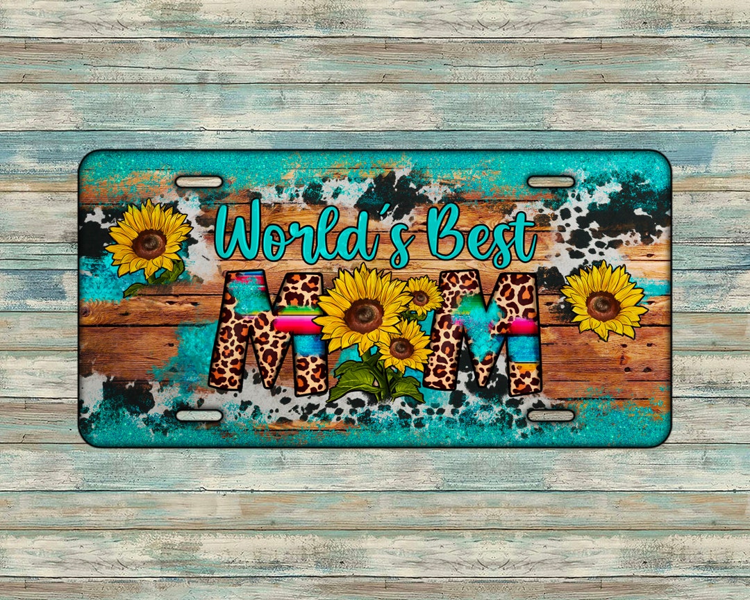 World's Best Mom License Plate Png Sublimation Design,western Mom ...