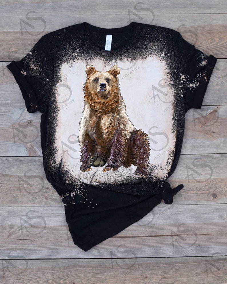 Bear PNG Sublimation Design Download Bear Clipart Handdrawn | Etsy