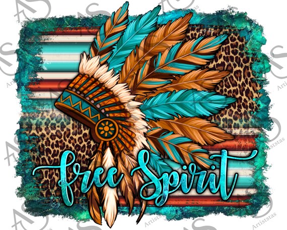 Free Spirit Native American Indian Headdress Png Sublimation - Etsy