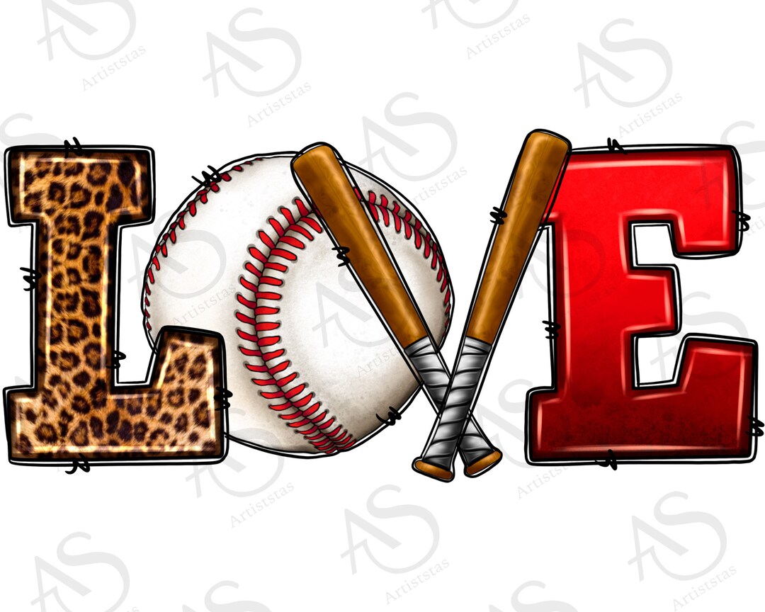 Love Baseball Png Sublimation Design Download, Western Love Png ...