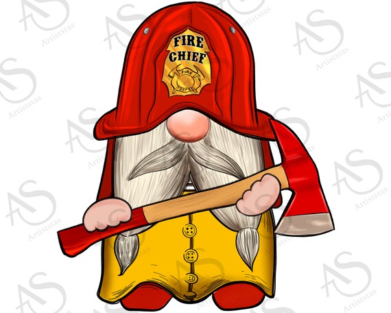 Firefighter Gnome Png Firefighter Hammer Png Gnome Png Hand - Etsy