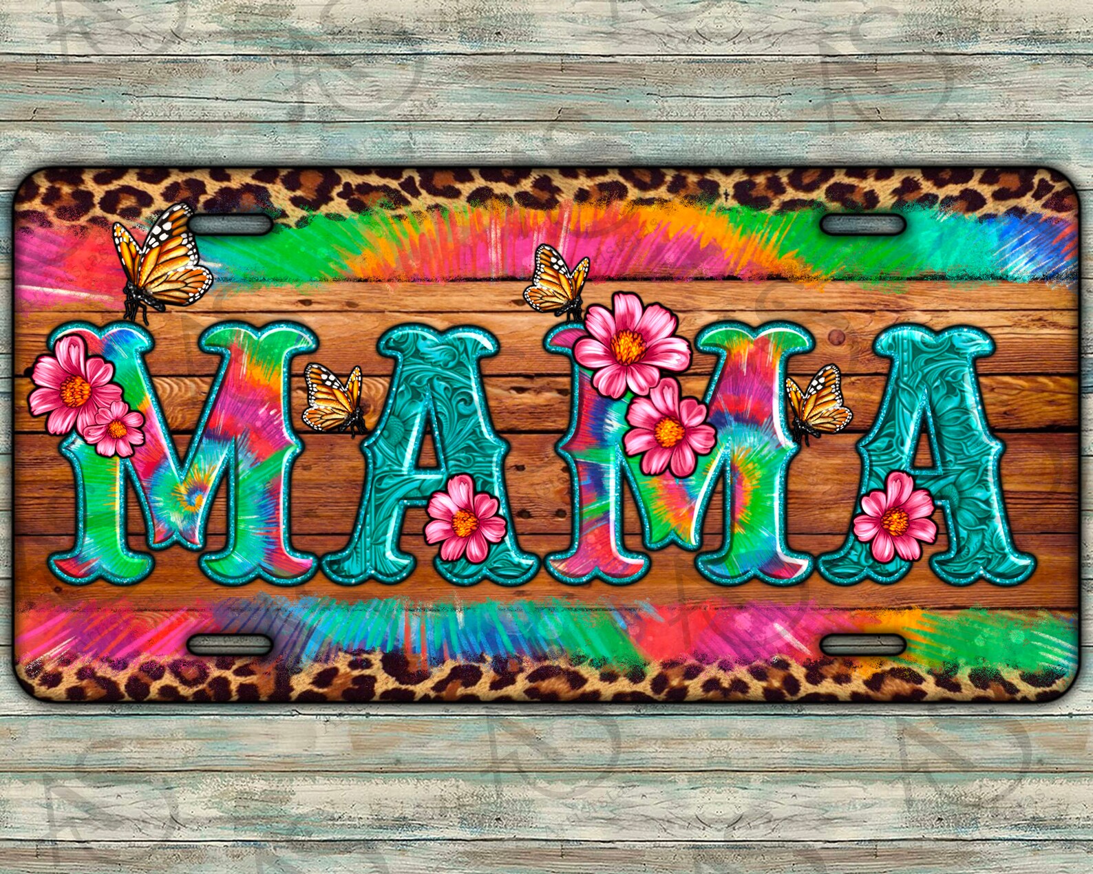 Mama Tie Dye License Plate Template PNG Design Mama License - Etsy