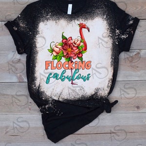 Flocking Fabulous Png Sublimation Design, Glitter and Flowers Flamingo ...