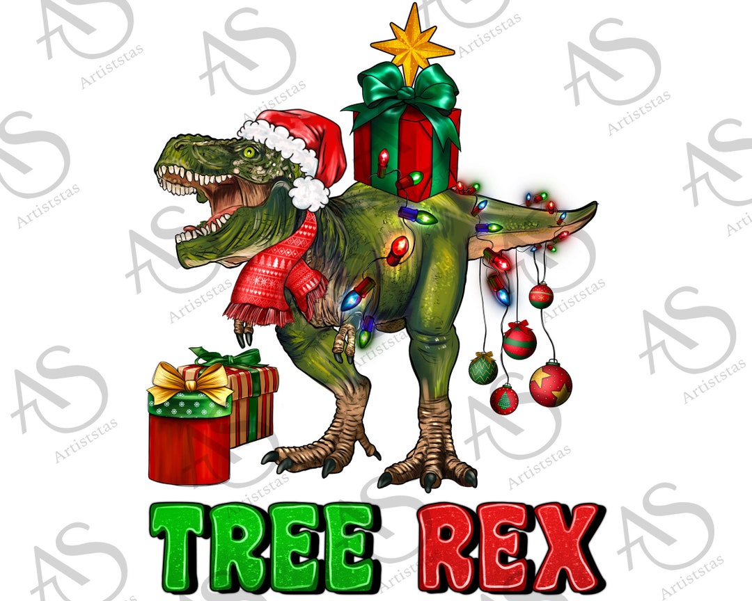Christmas Tree Rex Png Sublimation Design, Merry Christmas Png ...