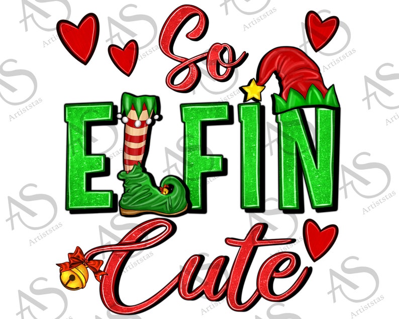 So Elfin Cute Png Sublimation Design Merry Christmas Png so - Etsy