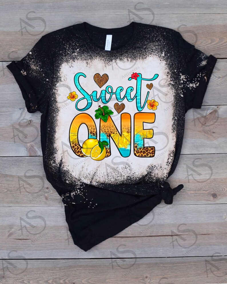 Sweet One Lemon Png Sublimation Design Leopard and Floral - Etsy