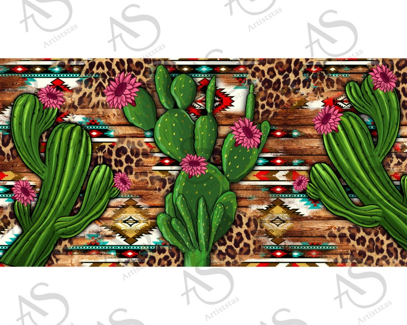 Western Cactus License Plate Png Leopard and Aztec License - Etsy