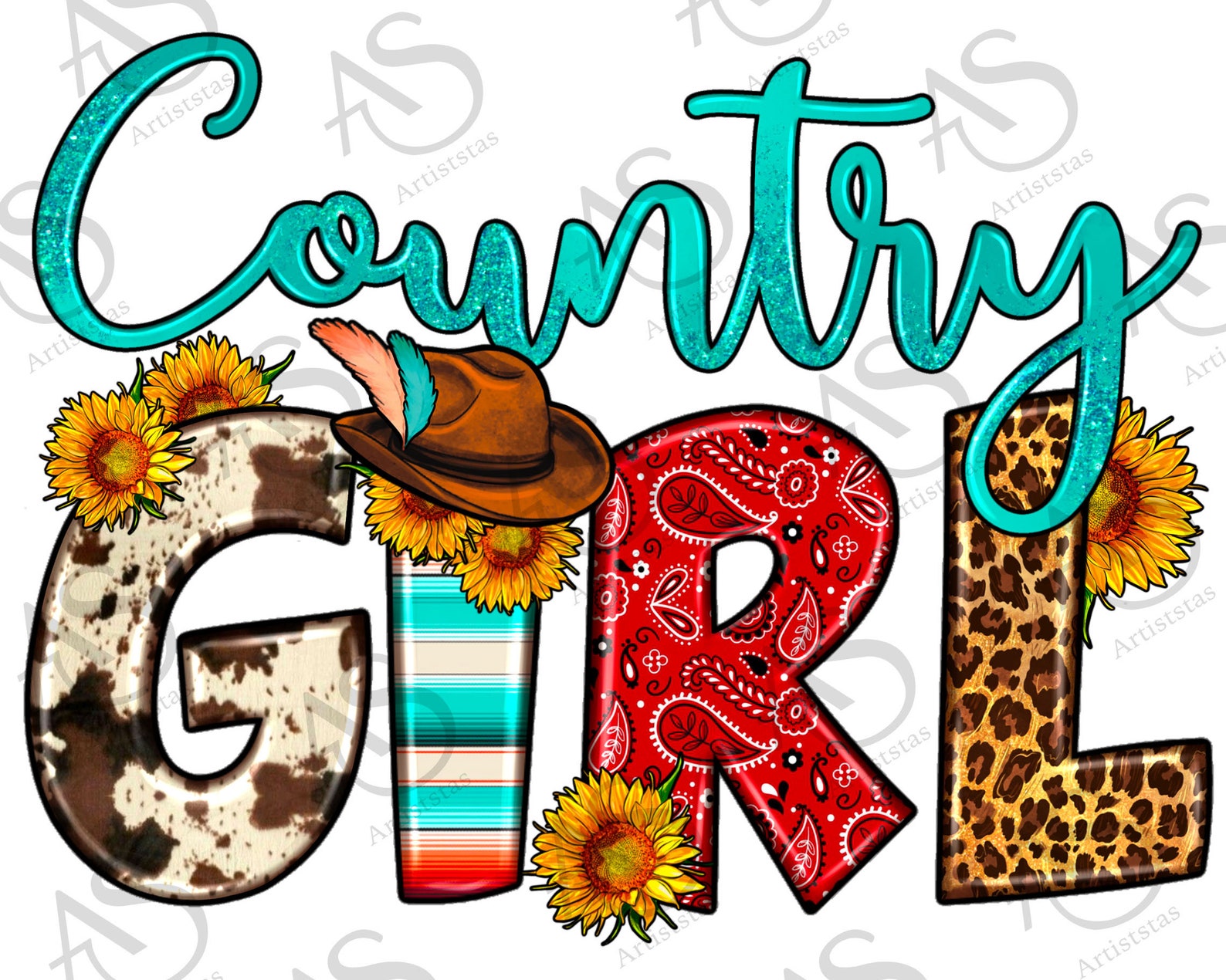 Western Country Girl Png Country Girl With Cowboy Hat and - Etsy