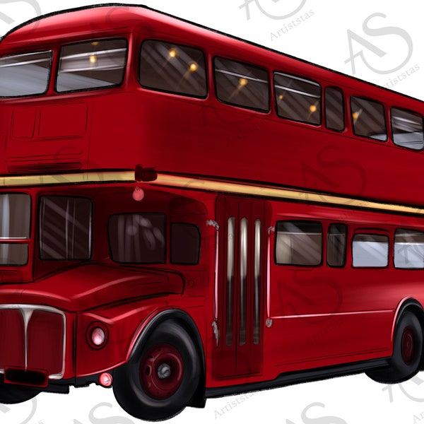 London Bus Clipart - Etsy