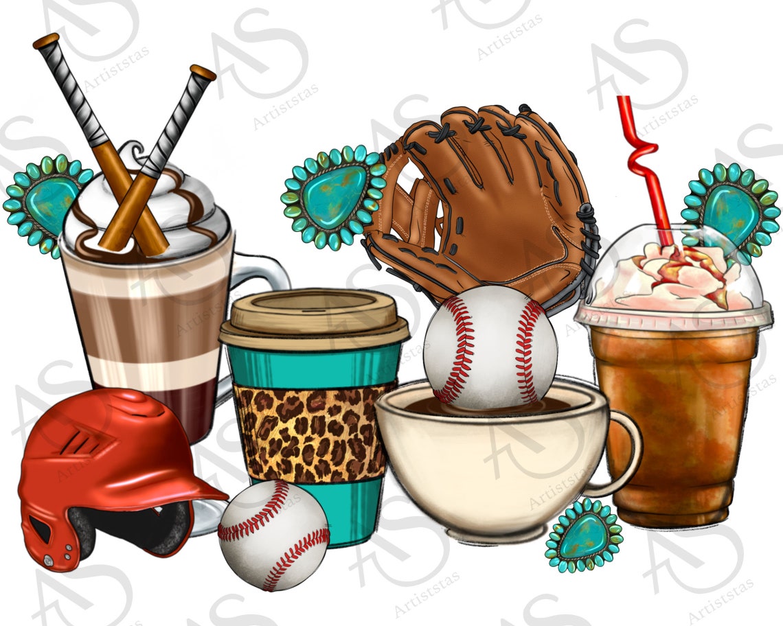 Baseball Coffee Cups Png Sublimation Design Coffee Cups Png - Etsy