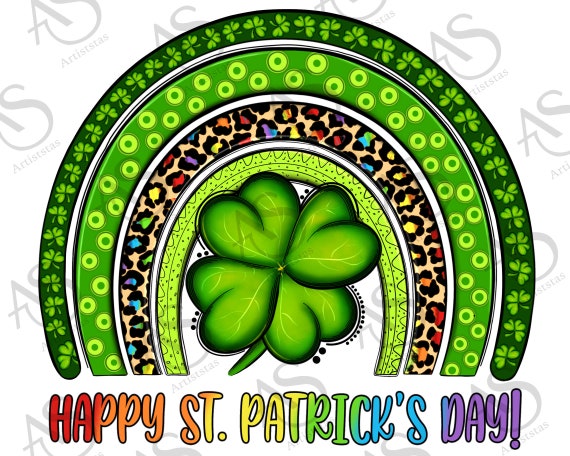 Shamrock And Rainbow Background